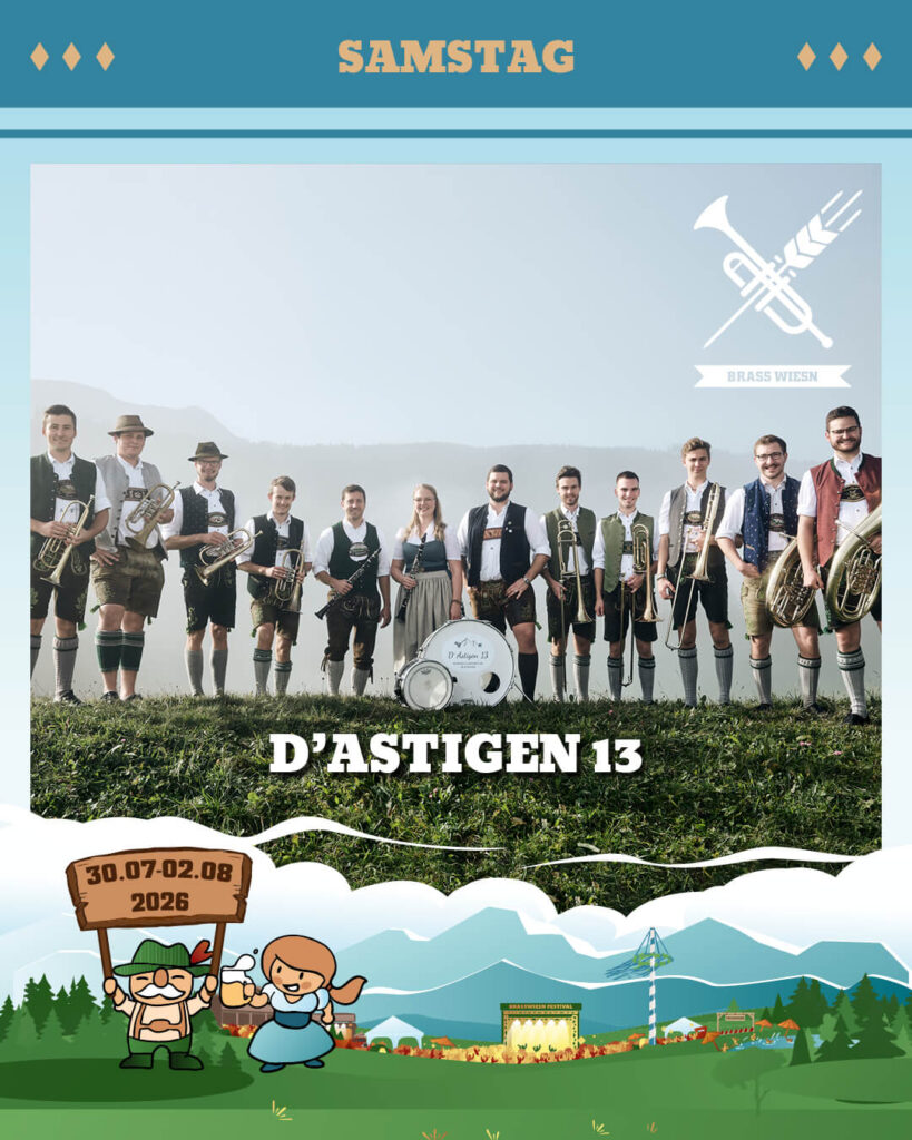 Brass Wiesn Programm 2026 – Line Up, Bands & Spielplan