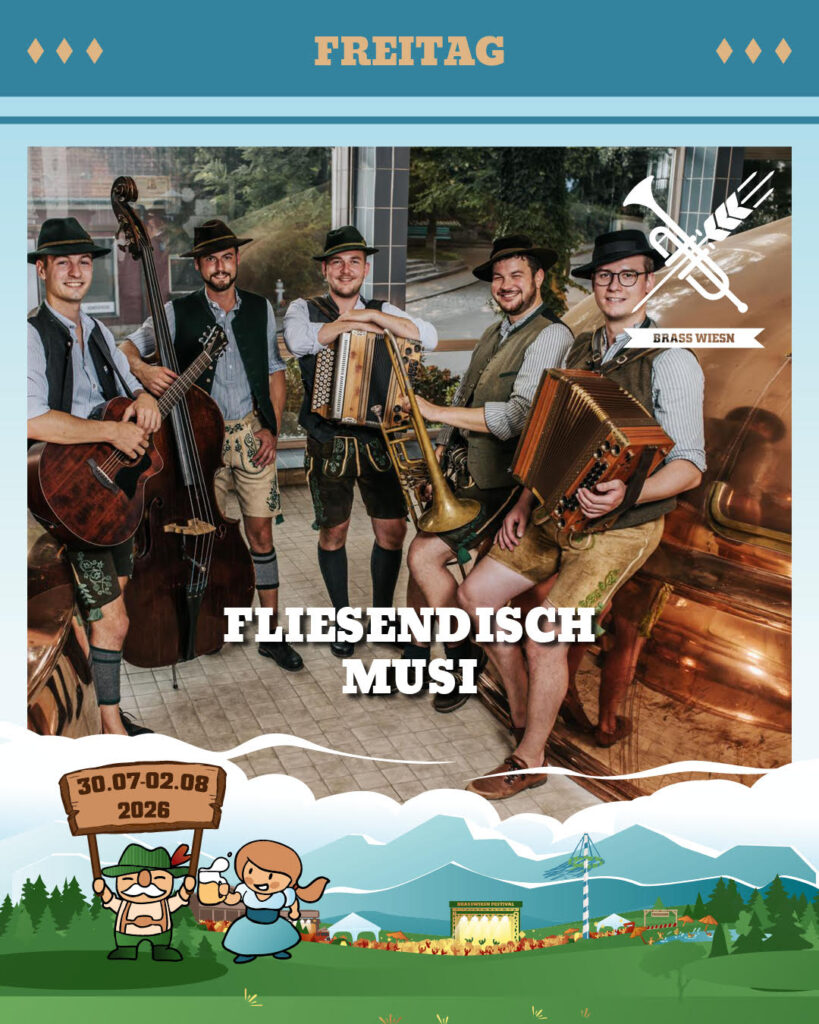 Brass Wiesn Programm 2026 – Line Up, Bands & Spielplan